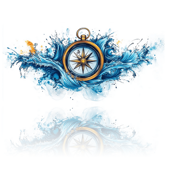 1 Pcs 2D Flat License Plate Covers & Frames, Compass Surrounded by ...