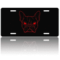 1 Pcs 2D Flat License Plate Covers & Frames, French Bulldog Head For ...