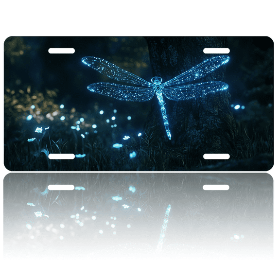 1 Pcs 2D Flat License Plate Covers & Frames, Eagle and Flag For ...