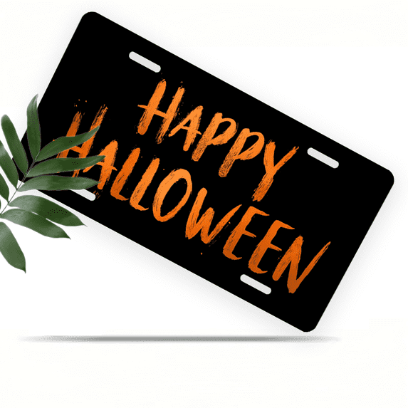 1 Pcs 2D Flat License Plate Covers & Frames, Happy Halloween For ...