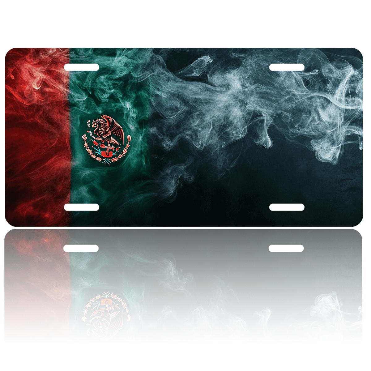 1 Pcs 2D Flat License Plate Covers & Frames, Mexican flag with For ...