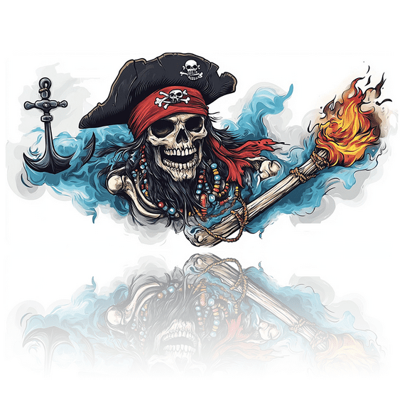 1 Pcs 2D Flat License Plate Covers & Frames, Pirate Skull For ...