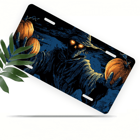 1 Pcs 2D Flat License Plate Covers & Frames, Scarecrow with For ...