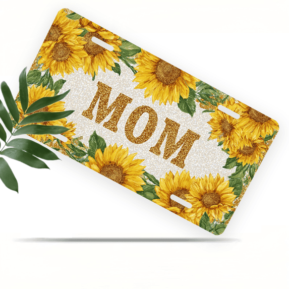 1 Pcs 2D Flat License Plate Covers & Frames, Sunflowers for Mom For ...