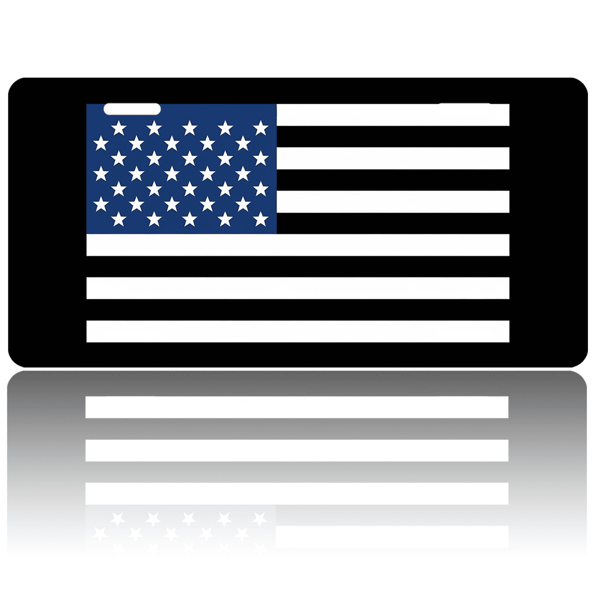 1 Pcs 2D Flat License Plate Covers & Frames, Thin Blue Line Flag For ...
