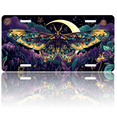 1 Pcs 2D Flat License Plate Covers & Frames, A colorful moth in a ...