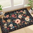 1 Pcs 2x3 Floral Washable Rug, Non Slip Boho Small Door Mat for ...