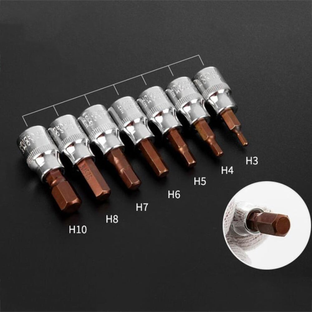 1 Pcs 3/8 Drive Hex Socket Bit H3-H10 Screw Driver T10-T55 Socket ...