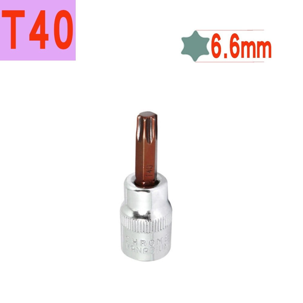 1 Pcs 3/8 Drive Hex Socket Bit H3-H10 Screw Driver T40 Socket ...