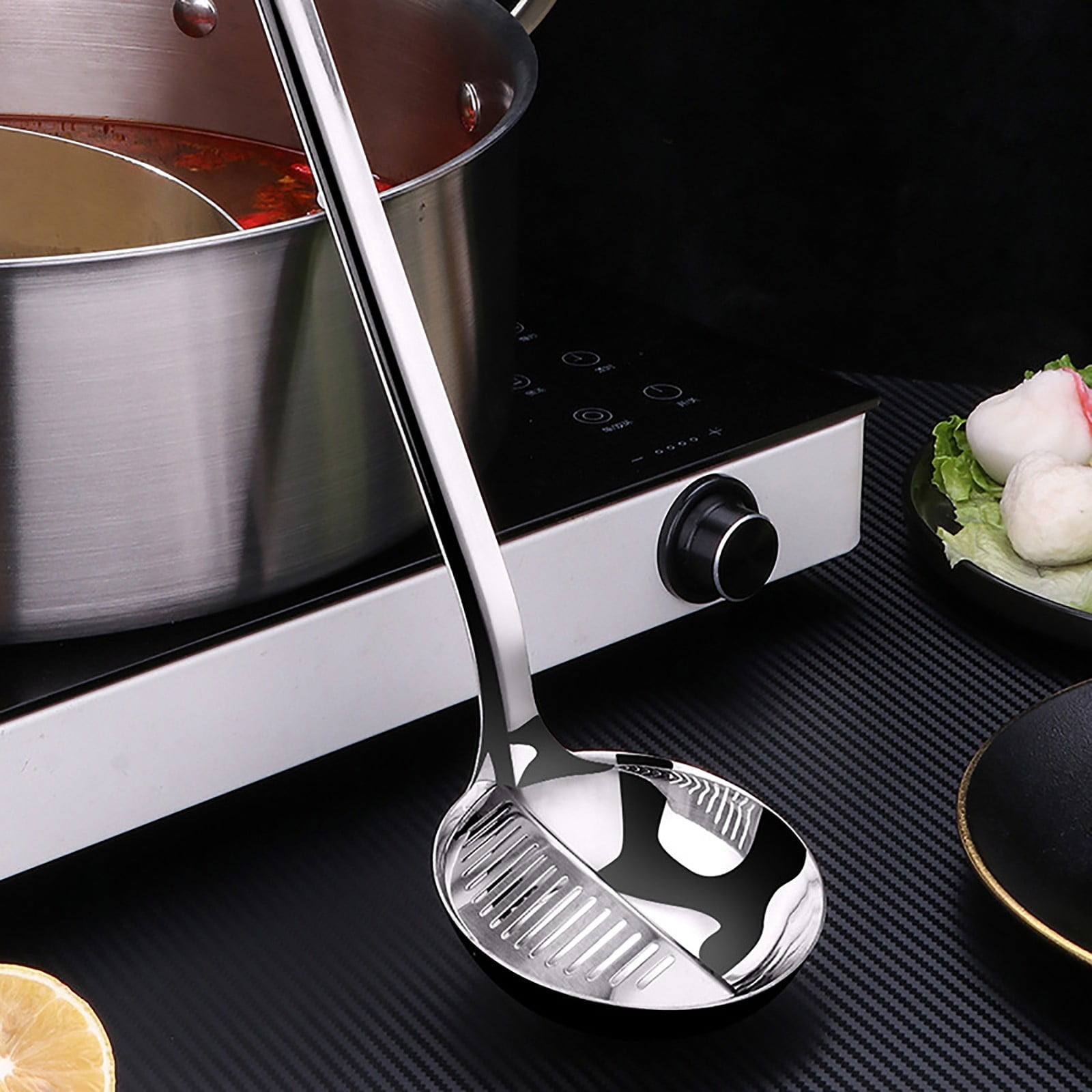 1 Pcs 304 Stainless Steel Wall Mounted Hot Pot Colander with Long ...