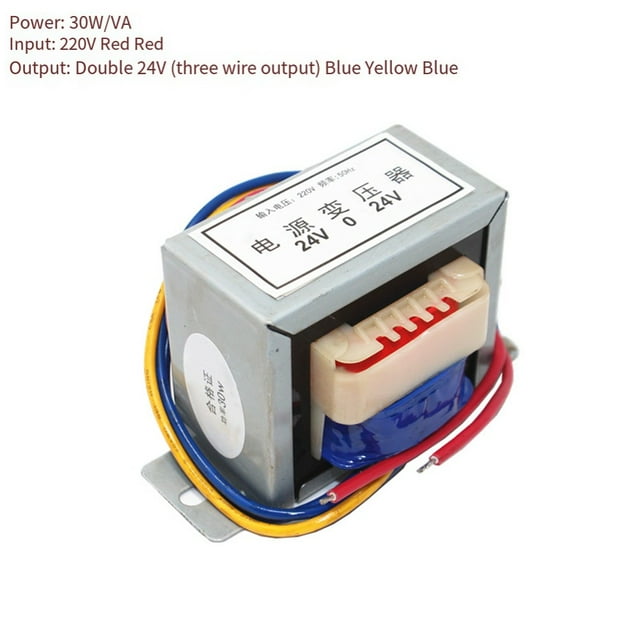 1 Pcs 30W EI66*32 Power transformer Input 220V Output 12V-0-12V 24V-0-24V 12V 24V - Walmart.com