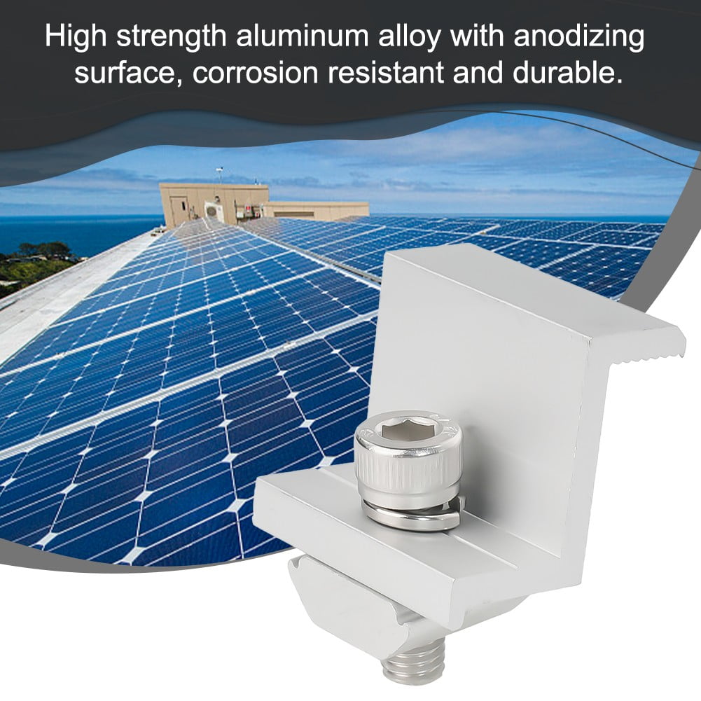 1 Pcs 30mm/35mm Solar Panel Mounting Bracket Clamps Solar End Clamp ...