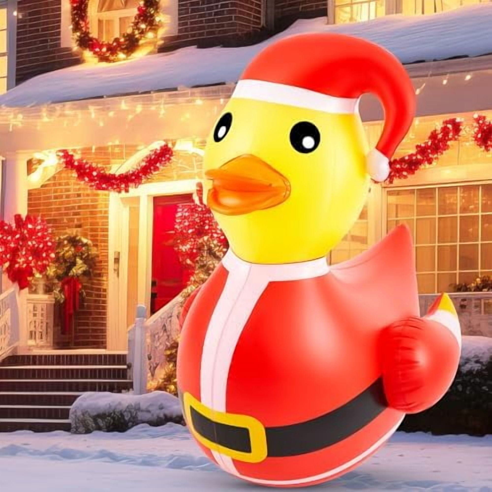 1 Pcs 4 Feet PVC Christmas Giant Inflatable Duck Huge Rubber Large Blow ...