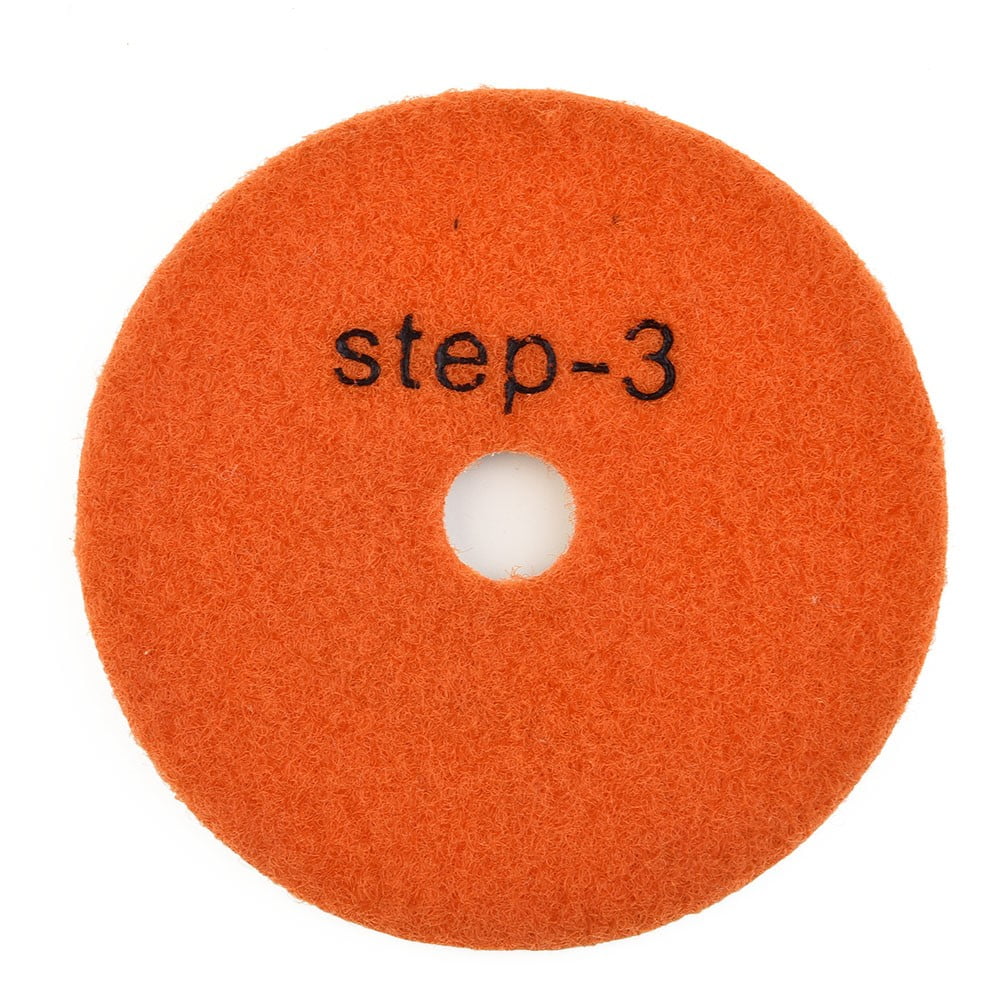 1 Pcs 4 Inch 100mm Dry/wet Diamond 3 Step Polishing Pads Granite ...