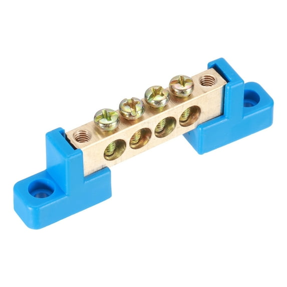 1 Pcs 4 Positions Bridge Design Terminal Bus Bar Terminal Block Brass ...