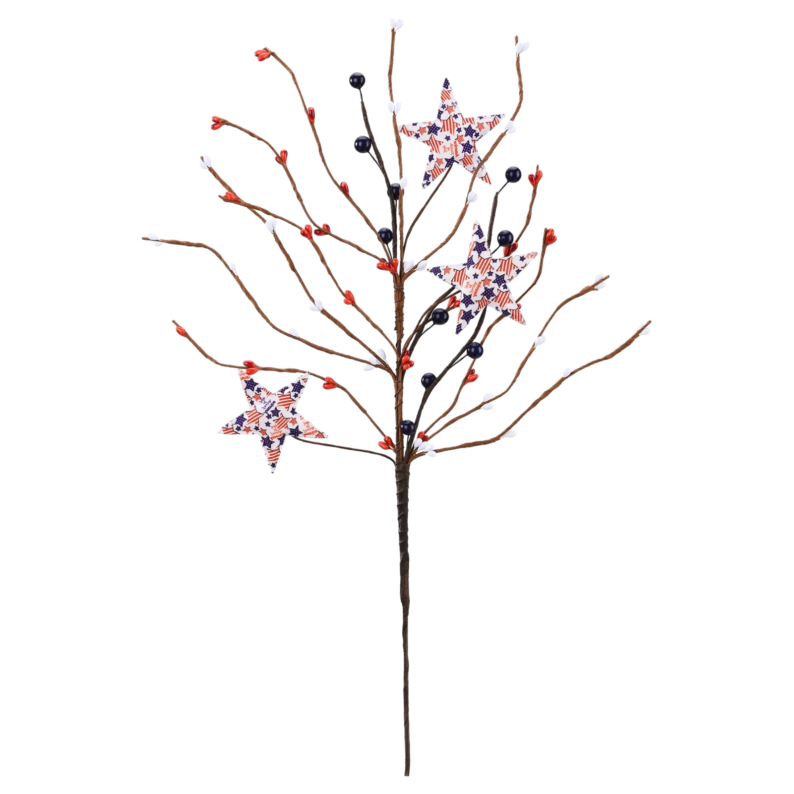 1 Pcs 4th of July Artificial Pip Berry Stems Patriotic Artificial Berry ...