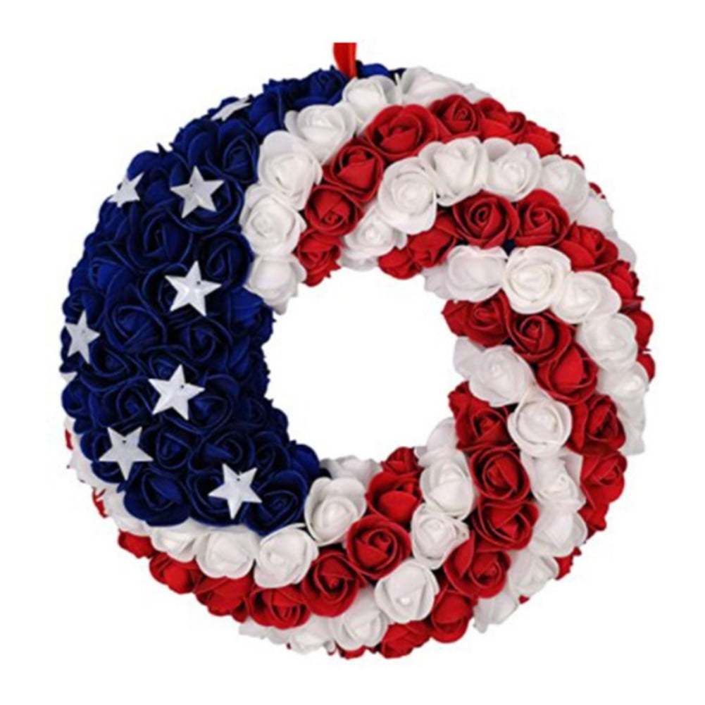 1 Pcs 4th of July Decoration Garland Patriotic Red White and Blue ...