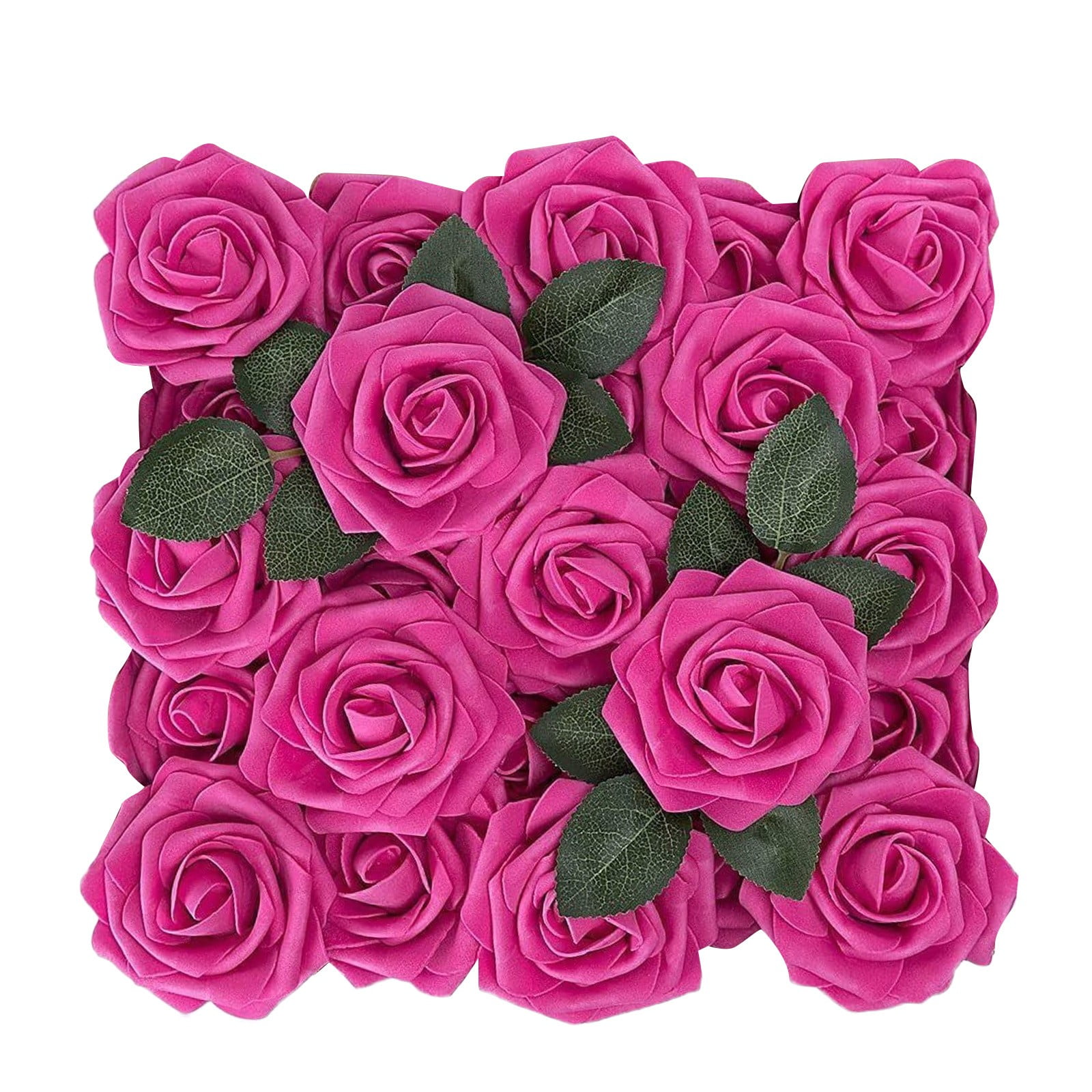 1 Pcs 50 Artificial Roses Flowers, Real Looking Blush Foam Fake Roses ...