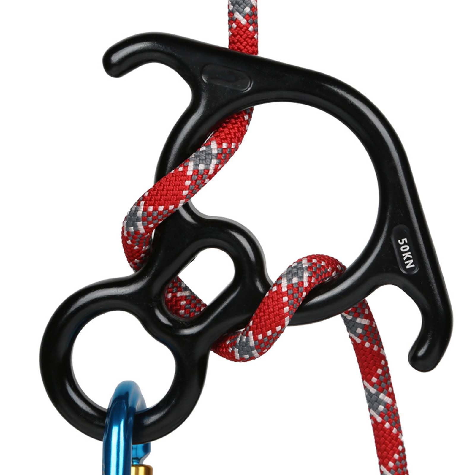 1 Pcs 50KN Rescue Figure 8 Descender, Large Bent-Ear Belaying Design ...