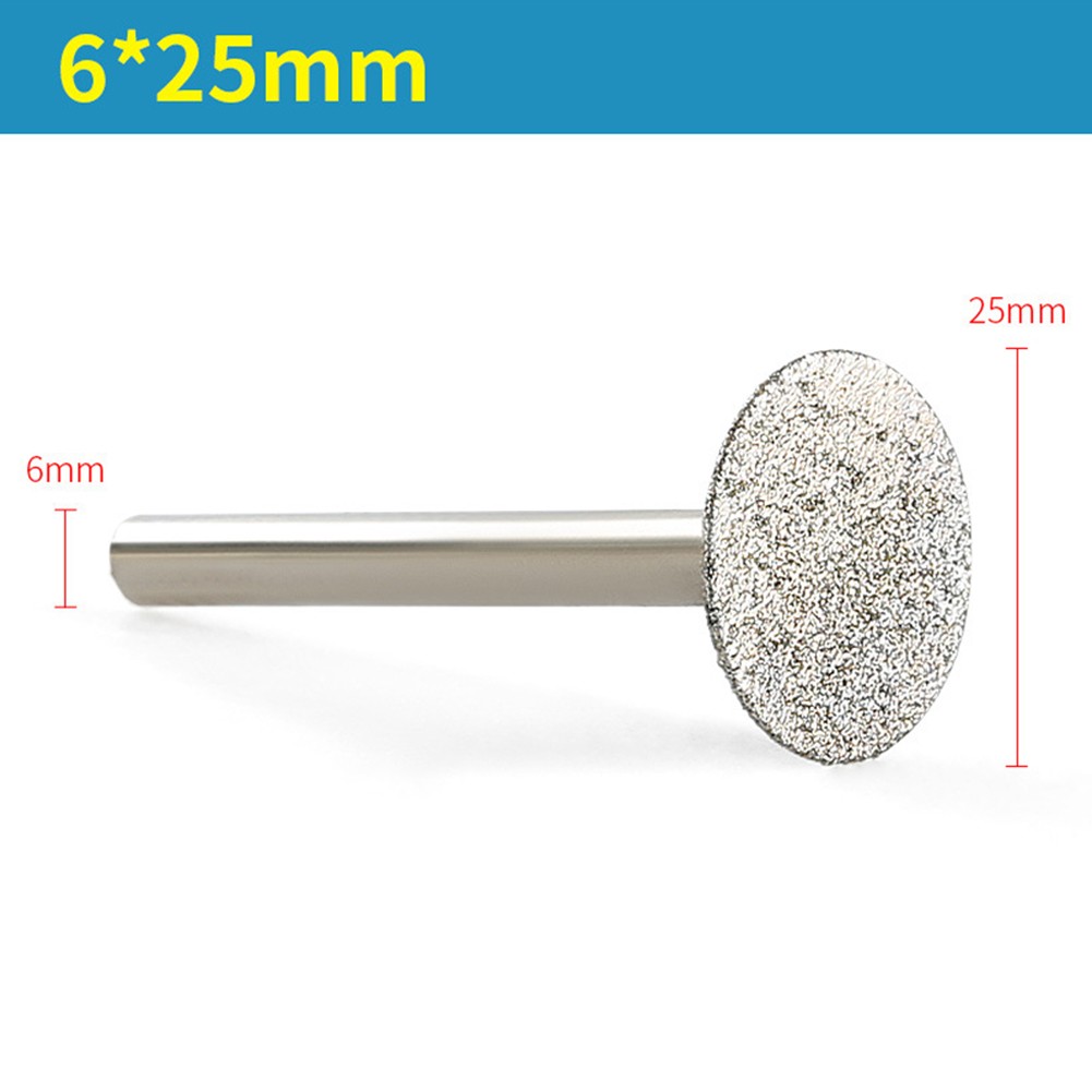 1 Pcs 6-30mm Diamond Burr Carving Grinding Bit 6mm Shank for Engraving ...