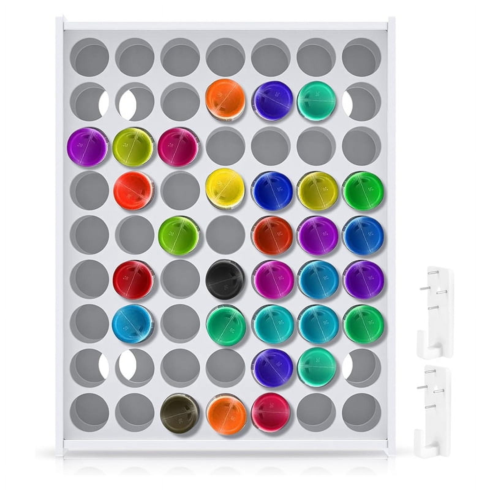 1 Pcs 63 Holes Craft Paint Storage Organizer Vertical Paint Rack Stand ...