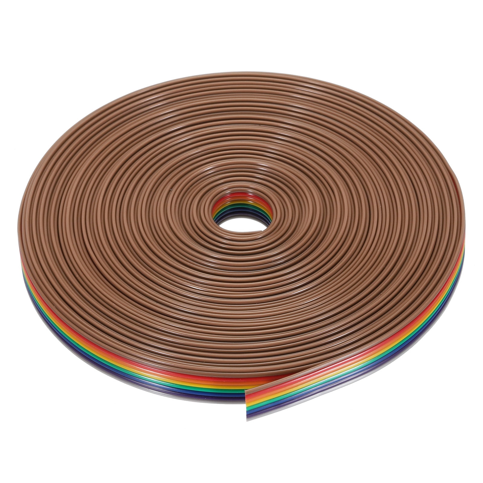 1 Pcs 8 Pin Flat Rainbow Ribbon Cable 32.8FT 1.27mm Pitch Breadboard ...