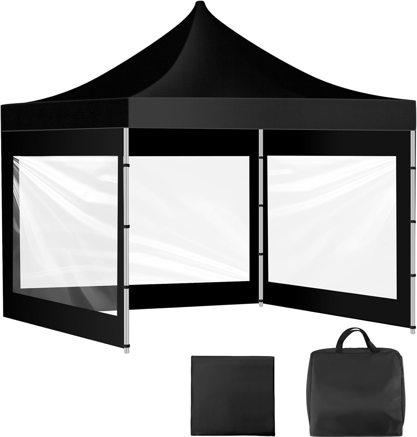 1 Pcs 86 x 120 Inch Clear Window Sidewall with Black Storage Bag ...