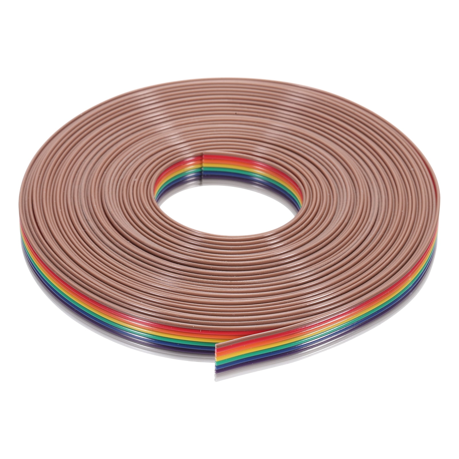1 Pcs 9 Pin Flat Rainbow Ribbon Cable 30 Ft 1.27mm Pitch Breadboard ...