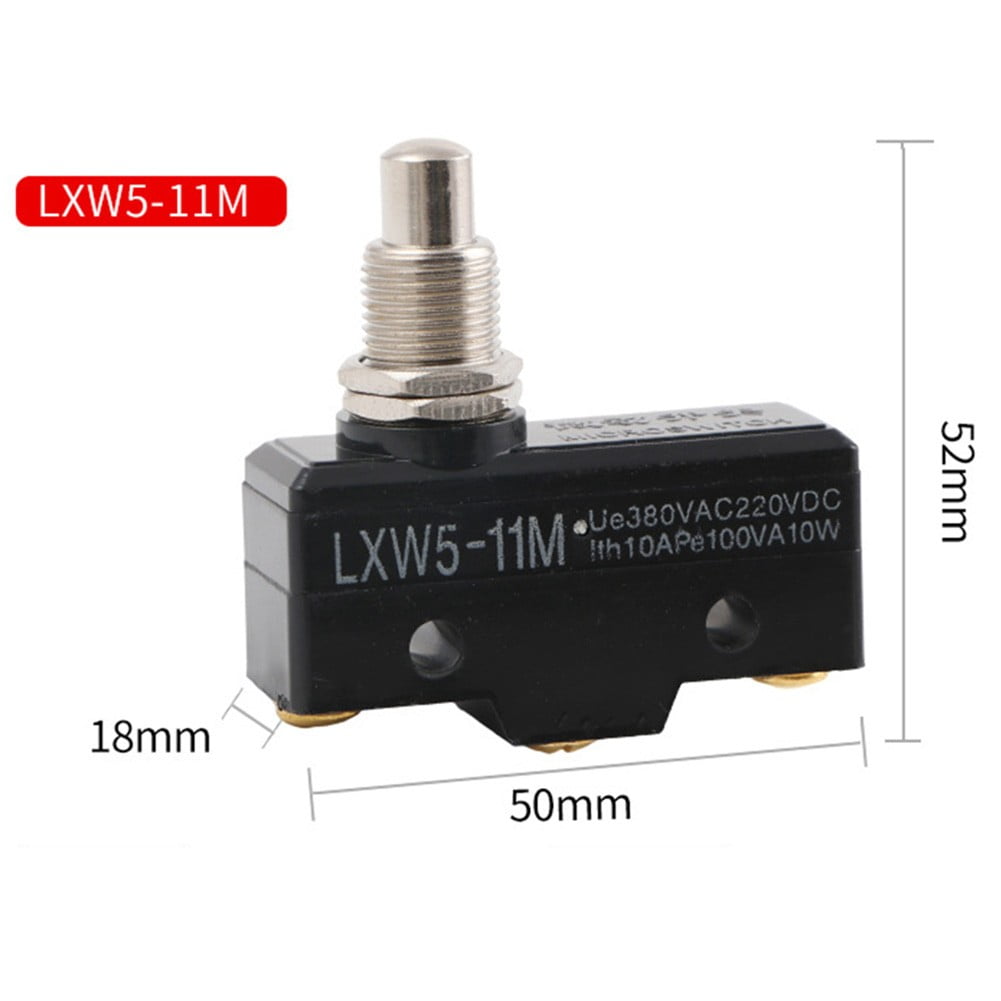 1 Pcs AC 380V DC 220V 10A Push Plunger Actuated Momentary Limit Switch ...