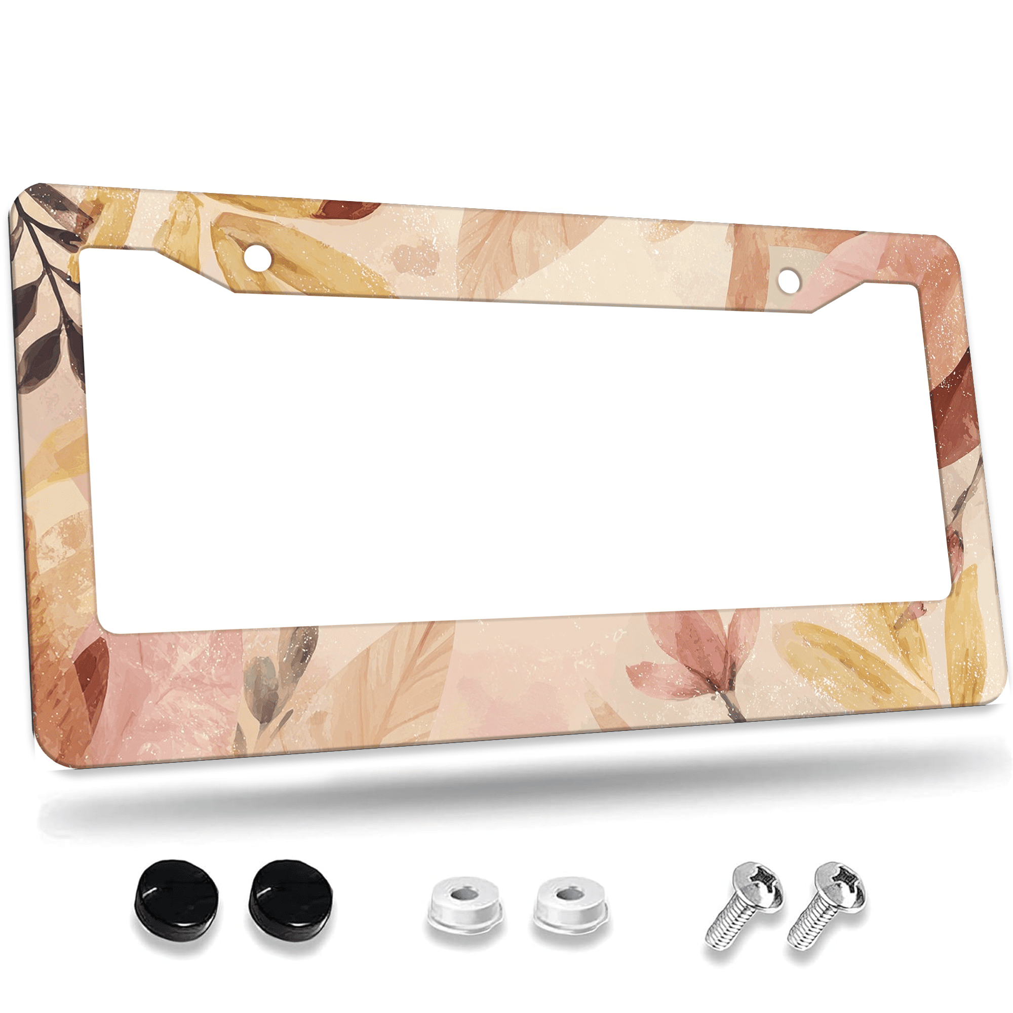 1 Pcs Abstract Flower License Plate Frame, License Plate Cover for Car ...