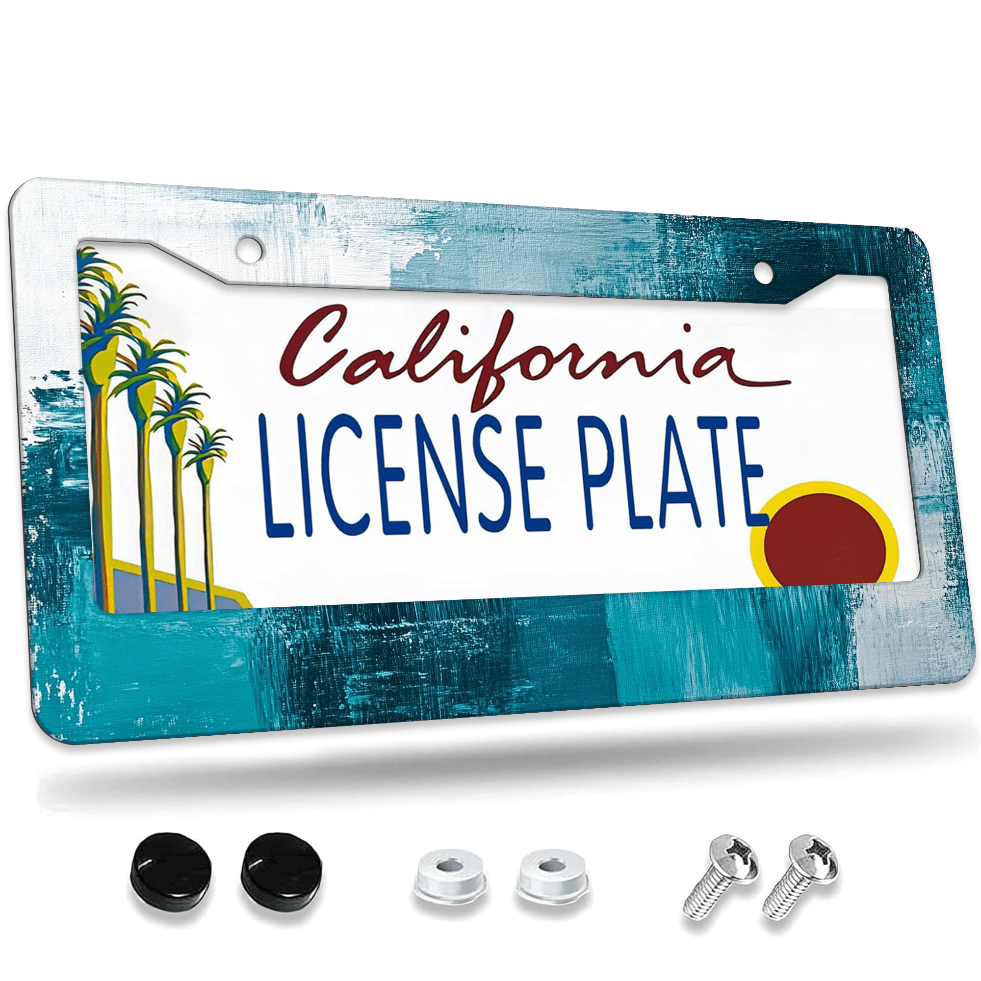 1 Pcs Abstract License Plate Frame, License Plate Cover for Car ...