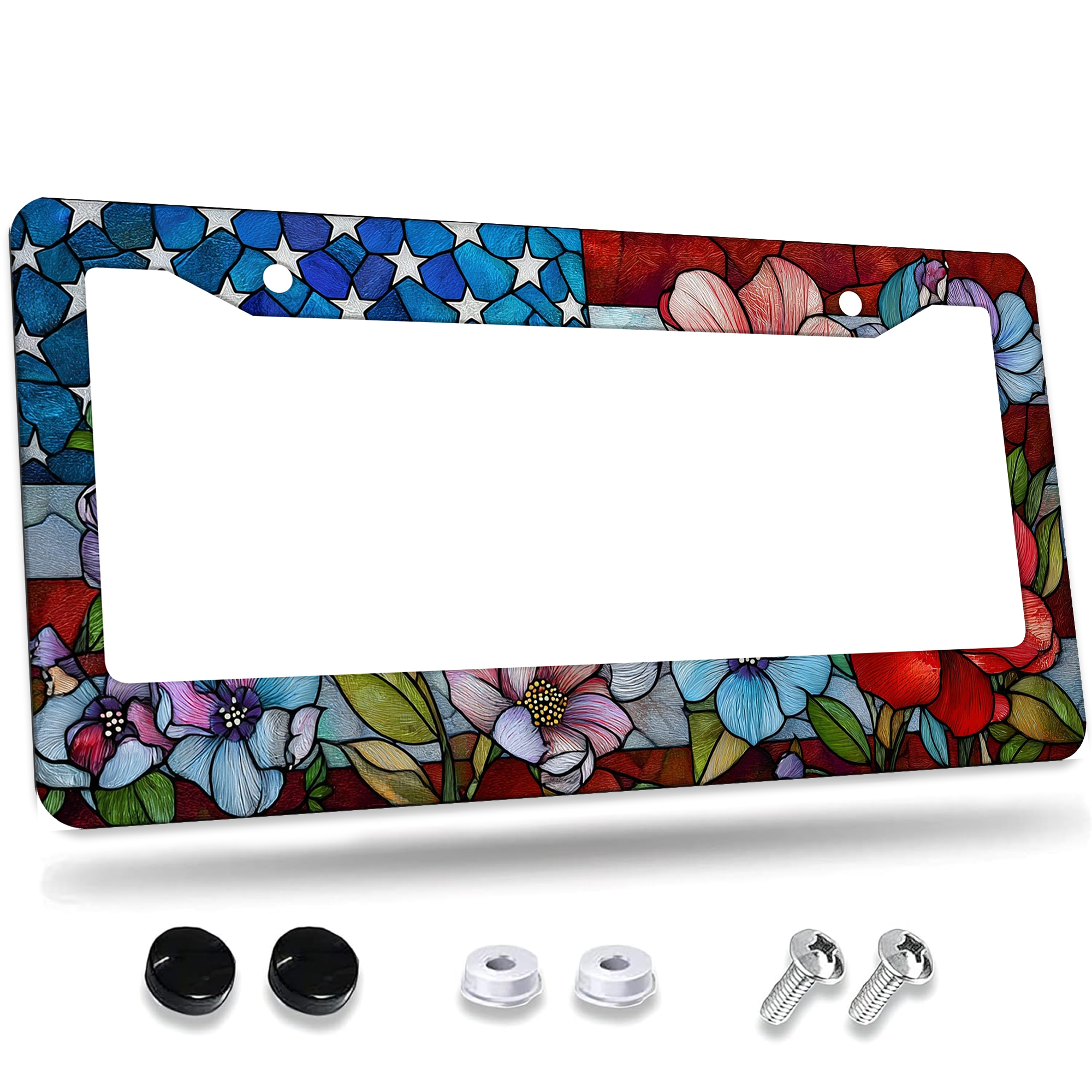 1 Pcs American flag License Plate Frame, License Plate Cover for Car ...