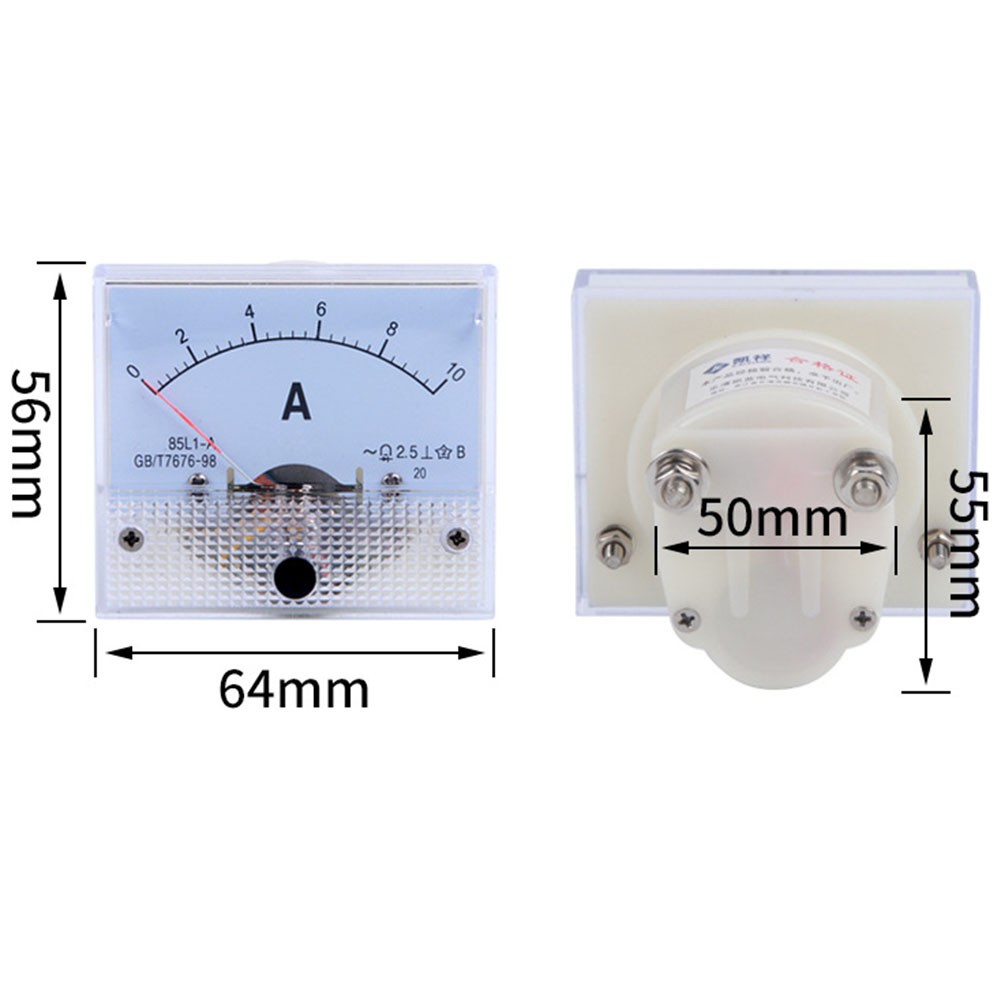 1 Pcs Ammeter DC Analog 5A-50A Panel Mechanical Pointer Ammeter Ammeter ...