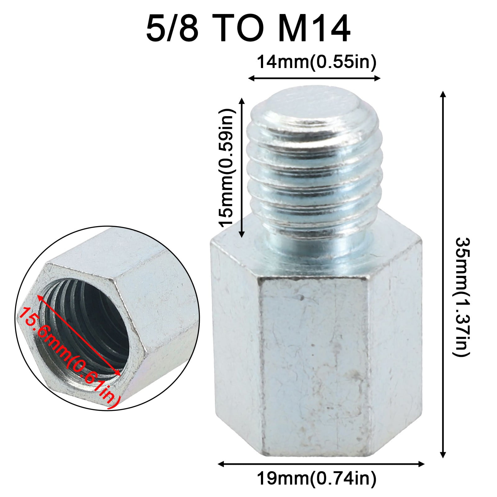 1 Pcs Angle Grinder Thread Adapter Connector Converter For Angle ...