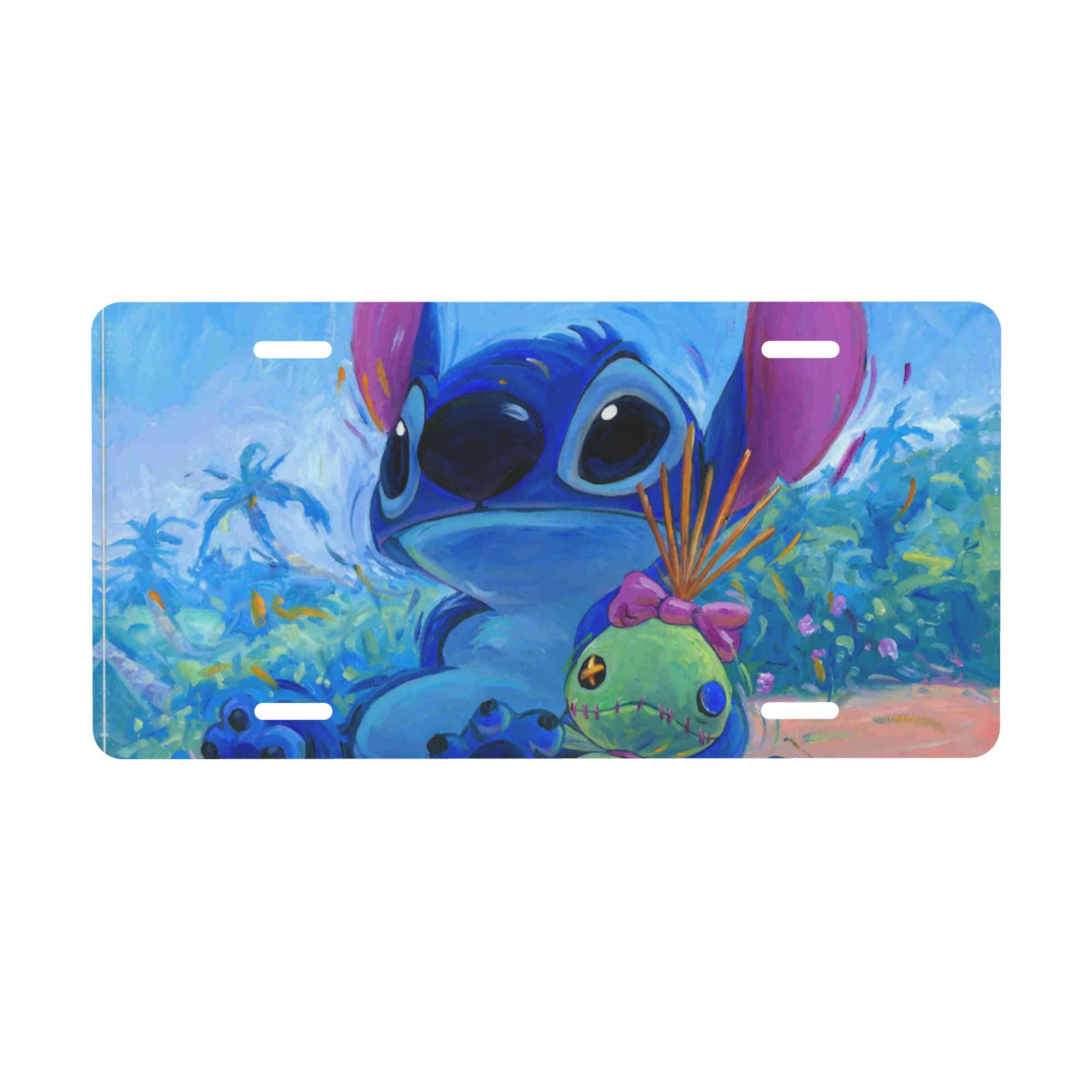 1 Pcs Anime Lilo and Stitch Car front license plate Decor Cartoon (104 ...