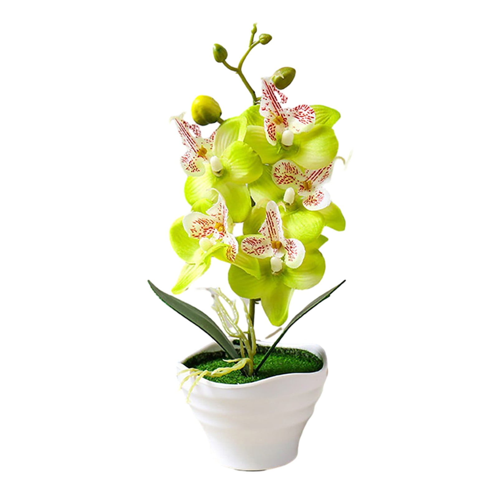 1 Pcs Artificial Phalaenopsis Fake Bonsai Potted Plant Flower Orchid ...