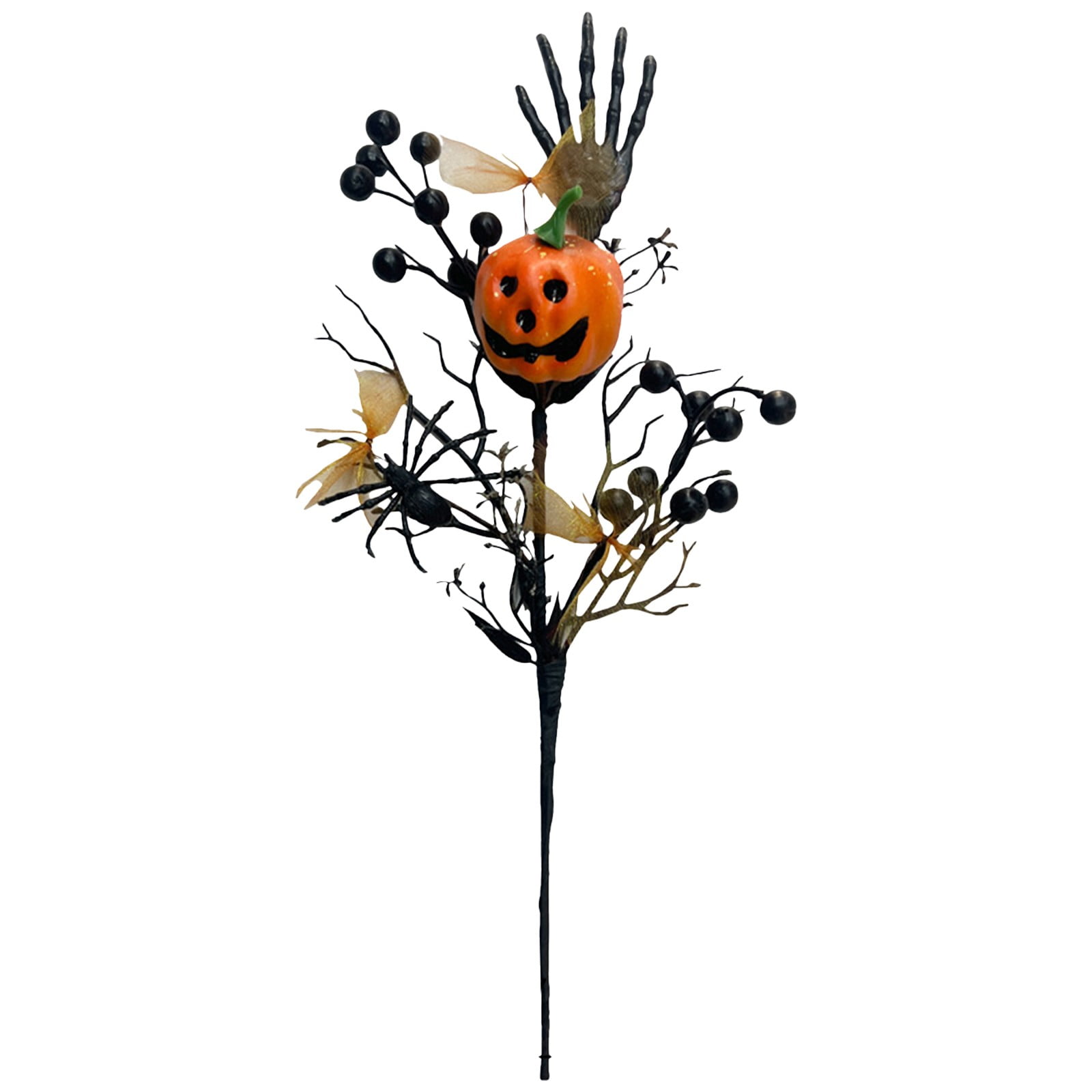 1 Pcs Artificial Stems Halloween Branches with Pumpkin Berries ...