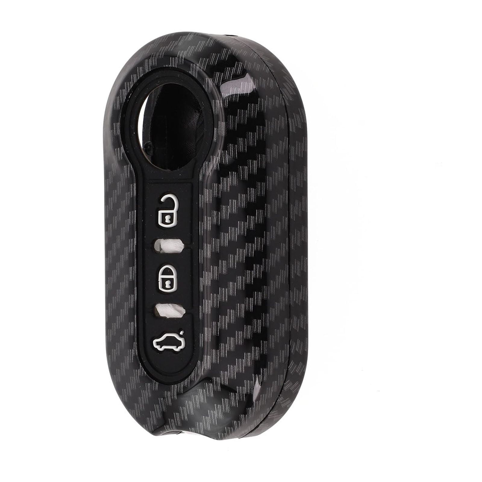 1 Pcs Auto Carbon Key Case Key Covers For Fiat 500 For Ducato For ...