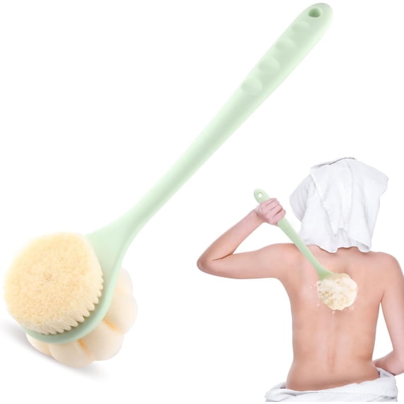 1 Pcs Bath Sponge Back Brush Double Sided Shower Back Scrubber Bath ...