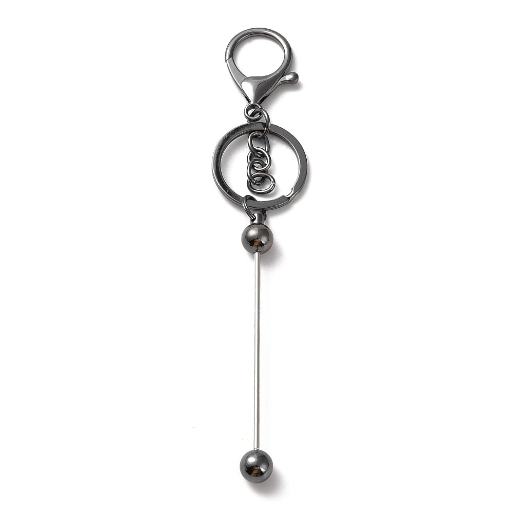 1 Pcs Beadable Keychain Bar Alloy Bar Beadable Keychain with Alloy ...