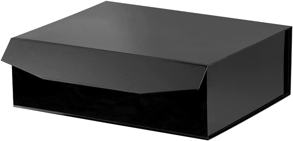 1 Pcs Black Extra Large Gift Box with Lid, 16.5 x 13 x 5.3 Inches, Hard ...
