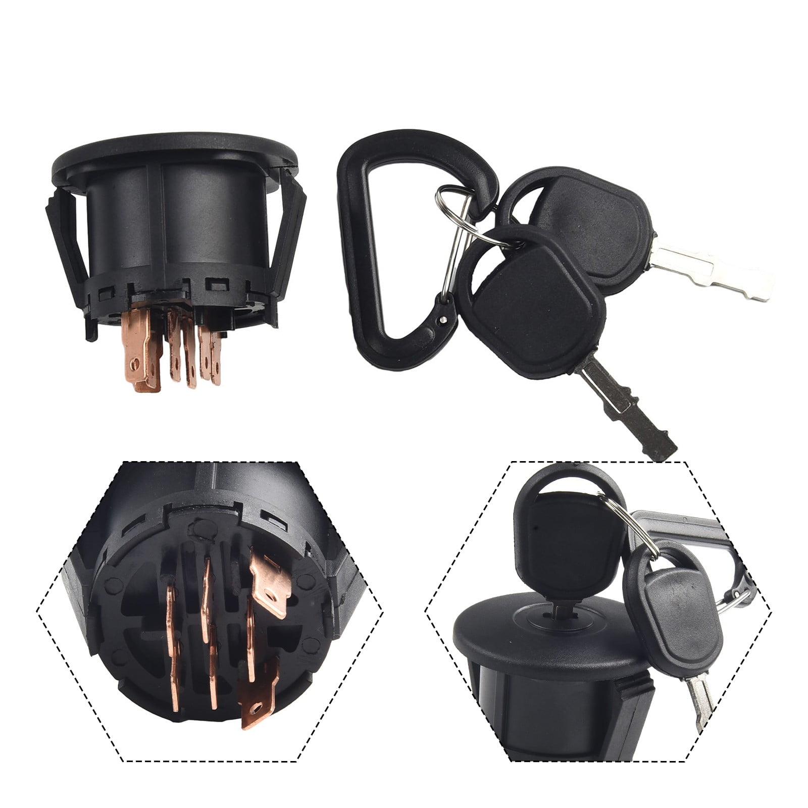1 Pcs Black Key Switch for Cub Cadet for Troy-Bilt 925-06119 925-06119A ...