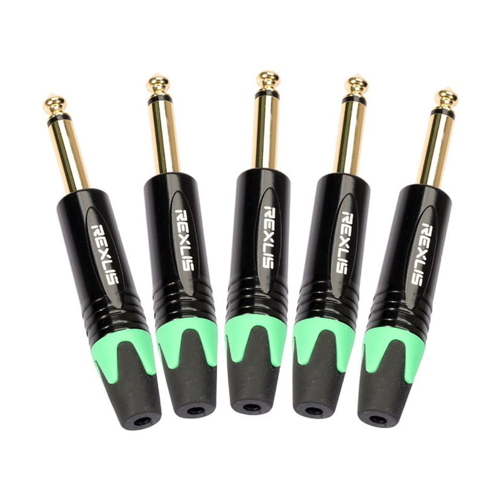 1 Pcs Black Mono 6.35MM Jack Male Plug 1/4 Inch Microphone Plug Audio ...