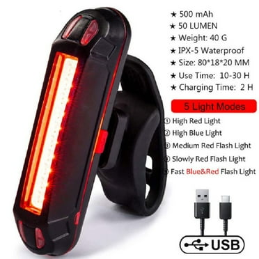 Naturegr 2 Laser + 5 LEDs Rear Bike Tail Light Logo Beam Safety Warning ...