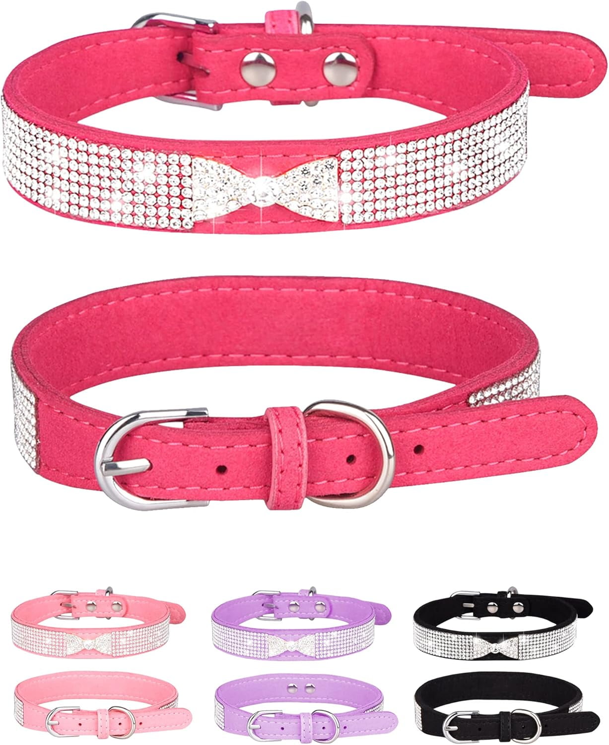 1 Pcs Bling Dog Collar for Small Medium Large Dogs, Crown Rhinestone ...