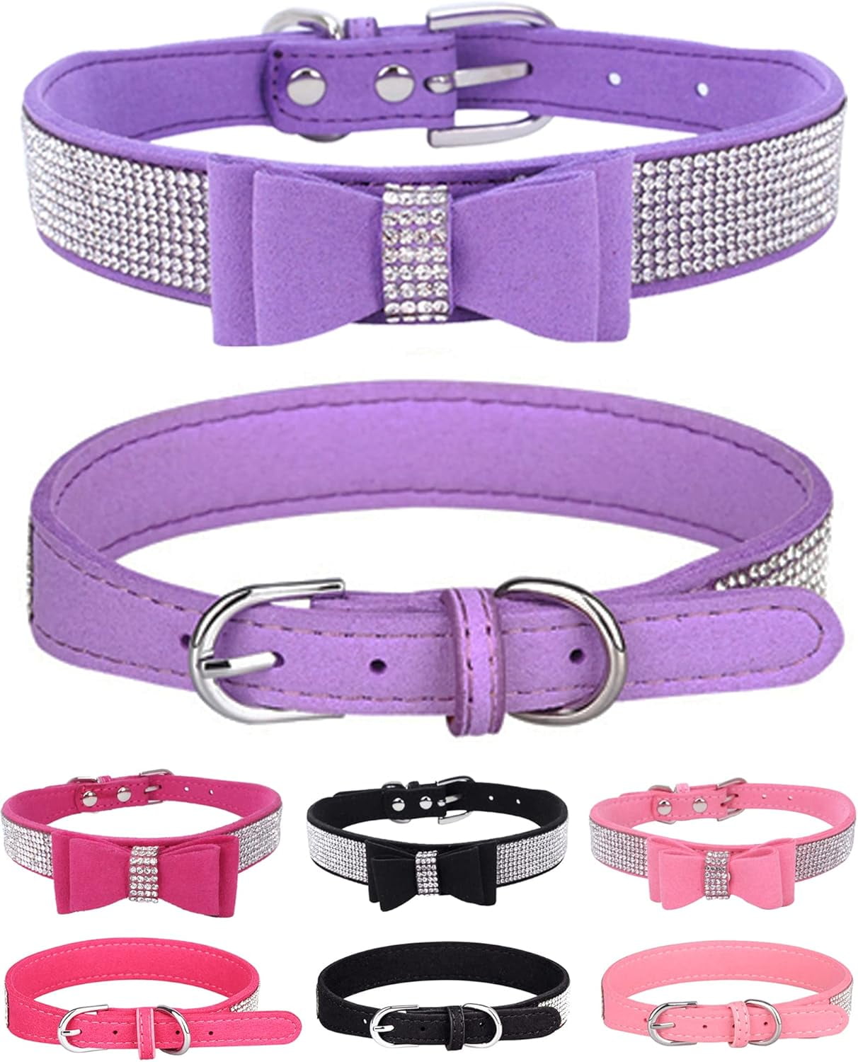 1 Pcs Bling Dog Collar for Small Medium Large Dogs, Crown Rhinestone ...