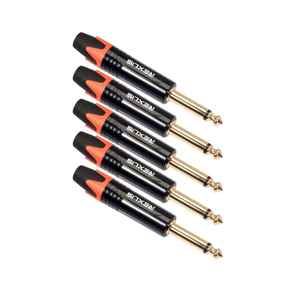 1 Pcs Blue Mono 6.35MM Jack Male Plug 1/4 Inch Microphone Plug Audio ...