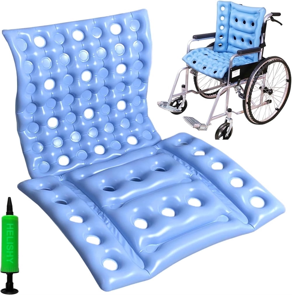 1 Pcs Blue Waffle Seat Cushions,Manual Inflatable Cushions with Air ...