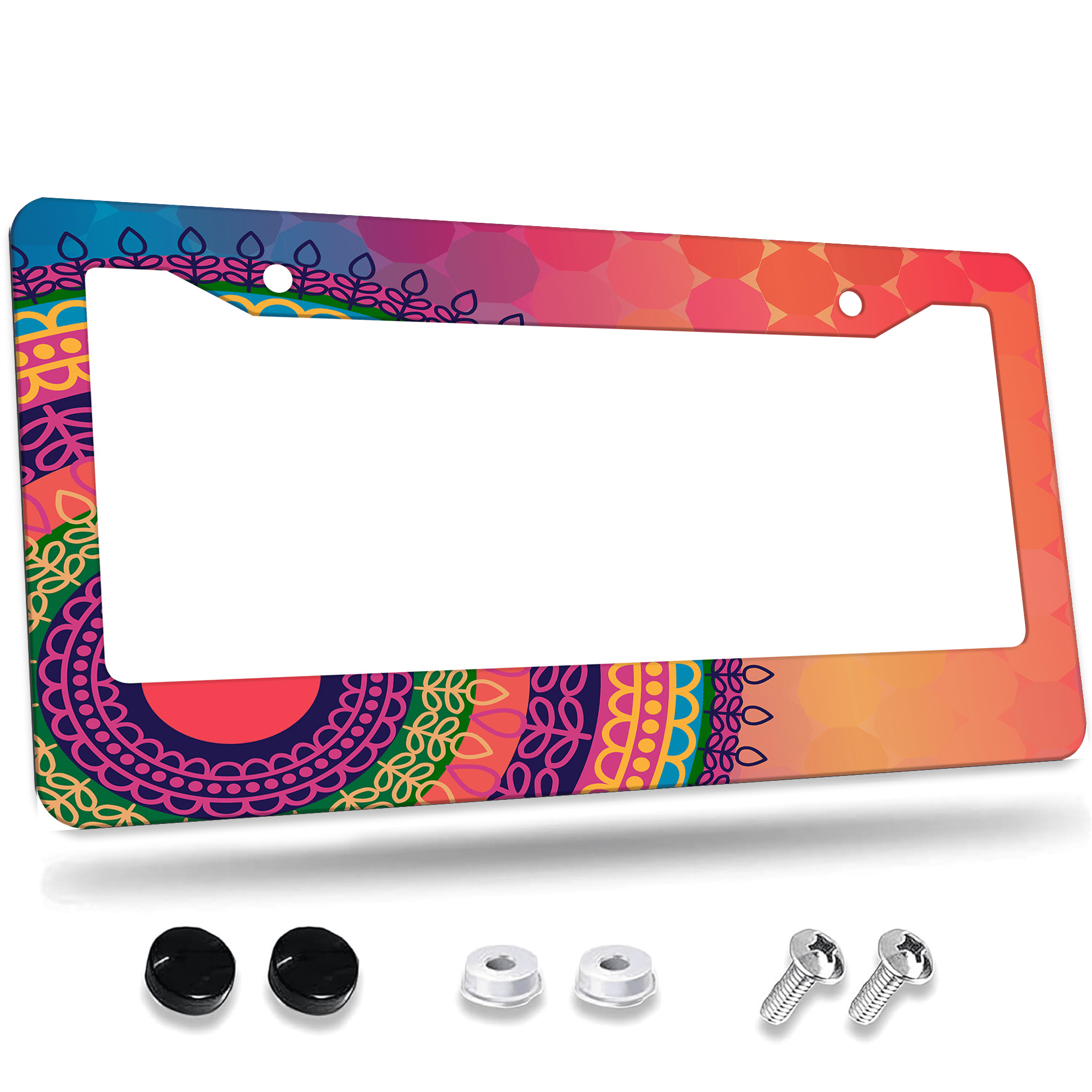 1 Pcs Bohemian style Mandala License Plate Frame, License Plate Cover ...