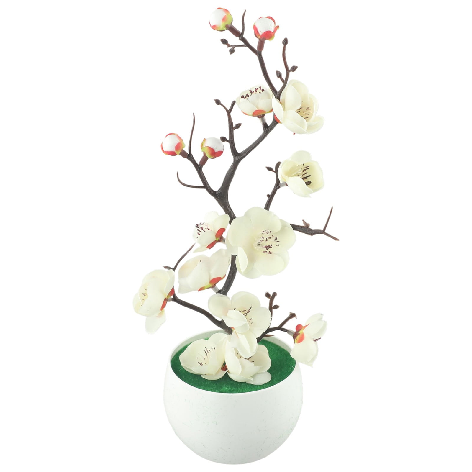 1 Pcs Bonsai Simulation Artificial Pot Plant Plum Blossom Decor ...